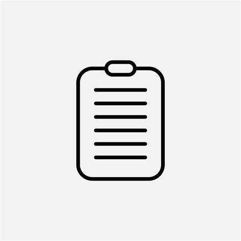 Notes Notepad Notebook Memo Diary Paper Line Icon Vector Illustration Logo Template