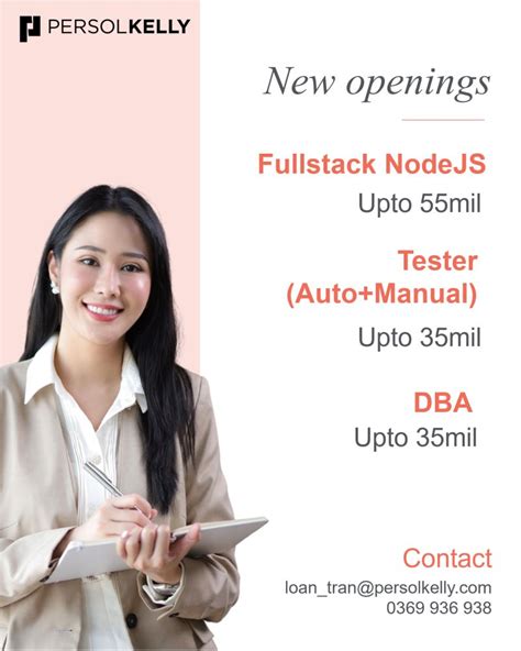 Hanoi Hochiminh Nodejs Tester Dba Opentowork Loan Tran