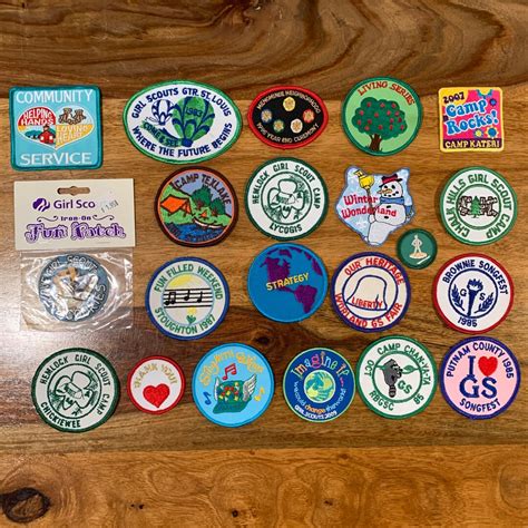 A Batch Lot Of 20 Vintage Girls Scout Patches Etsy