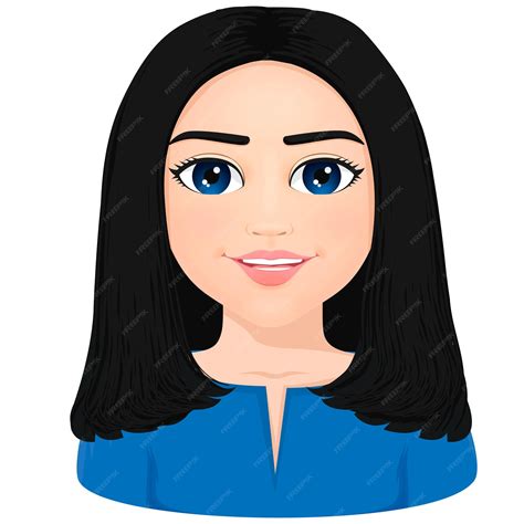 Hermoso Dibujo De Retrato Vectorial De Mujer Vector Premium