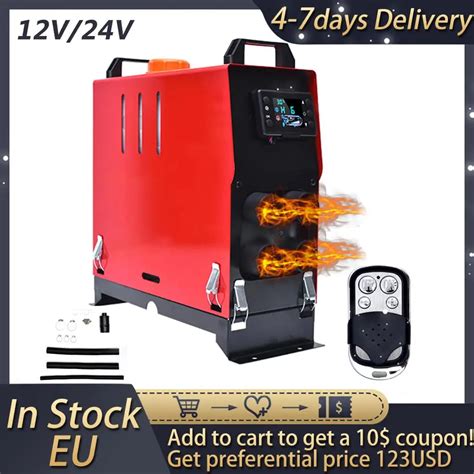 공기 디젤 히터 12v24v 5kw 올인원 기계 싱글 홀 Lcd 모니터 히터 디젤 주차 워머 자동차 트럭 버스
