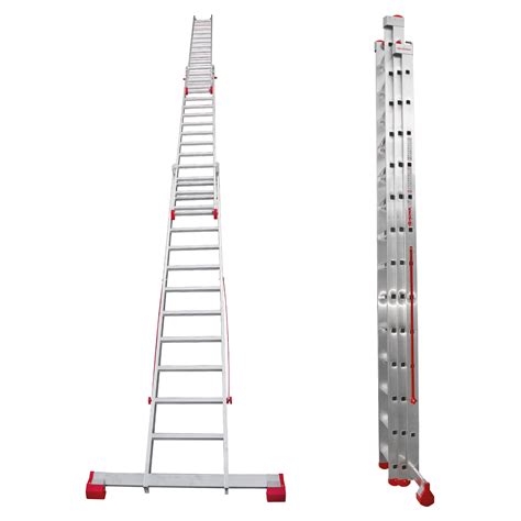 SCALA ALLUMINIO FARAONE 11 12 12 GRADINI ALTEZZA 3 52 7 72 M EN131 PORTATA 150 Kg