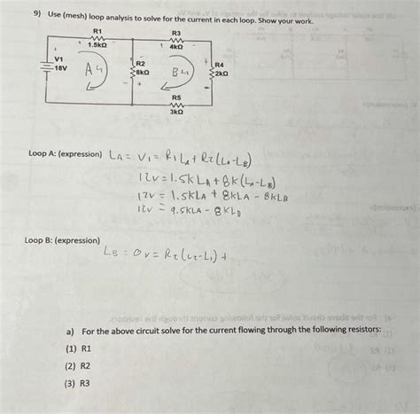 solved 9 use mesh loop analysis to solve for the current