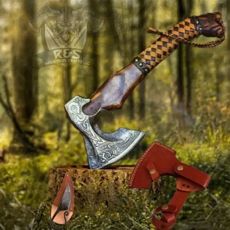تبر ریشدار Viking Tomahawk تبر دستی جعلی به سبک وایکینگ تبر سفارشی دست