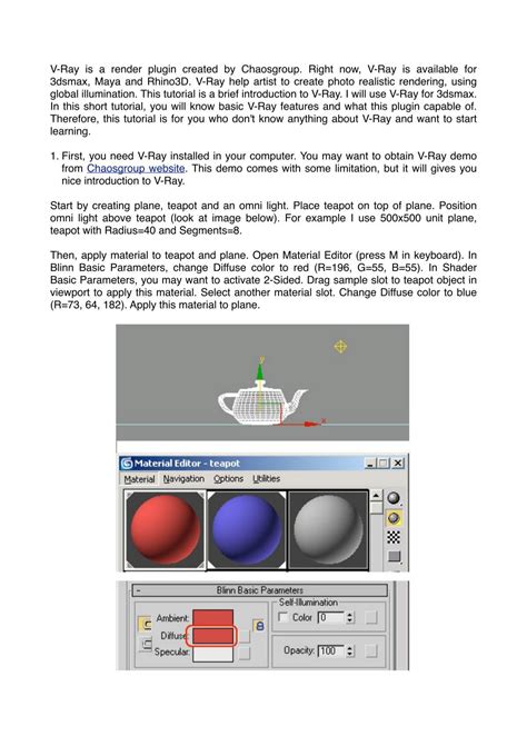 Vray Rendering Tutorial