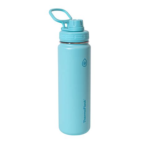 Thermoflask 24 Oz Double Wall Vacuum Insulated Stainless Steel Water Bottle With Spout Lid
