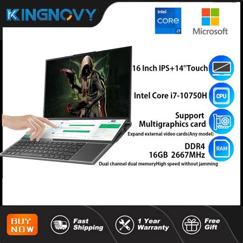 Dual Screen Gaming Laptop Inch IPS Touch Intel I H Max GB DDR TB NVMe Slim