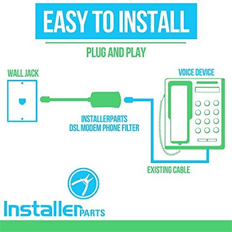 Installerparts Dsl Phone Filter For Clear Interference Free Calls