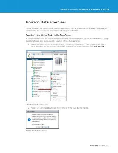 Horizon Data Exercises VM