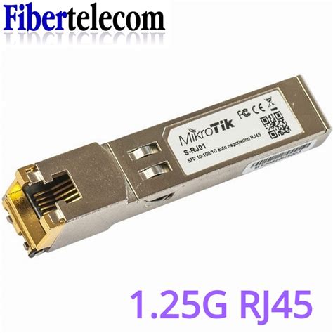 Mikrotik Fiber Optic Module Gigabit SFP Module S RJ01 Gigabit Module RJ45 Interface 1 25gb