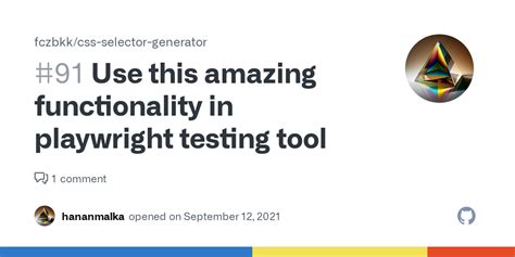 Use This Amazing Functionality In Playwright Testing Tool · Issue 91 · Fczbkkcss Selector