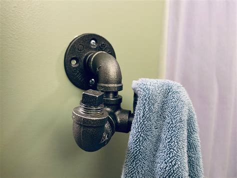 Towel Hook Black Pipe At Kathleen Perry Blog