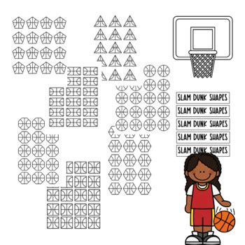 Slam Dunk Shapes Basketball Math Craft By The Sporty Teacher TPT