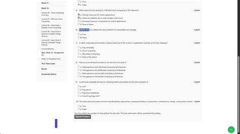 Cloud Computing Week 12 Assignment Answers August 2024 Nptel Swayam Youtube