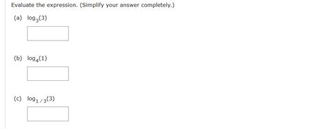 Solved Evaluate The Expression Simplify Your Answer Chegg Com