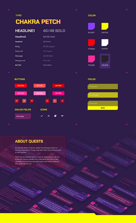 Cyberpunk Quest Website Ux Ui On Behance