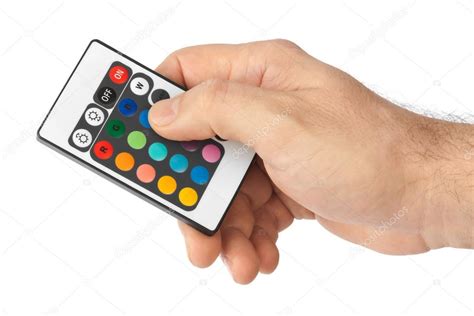 Remote Control For Change Colors In Hand Stock Photo Violin 69177817