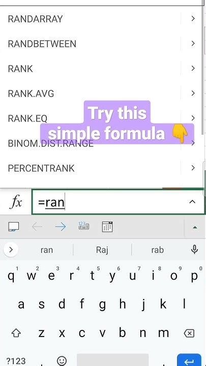 randbetween function randbetween youtubeshorts shorts viral