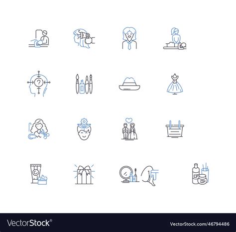 Captivating Charm Line Icons Collection Royalty Free Vector