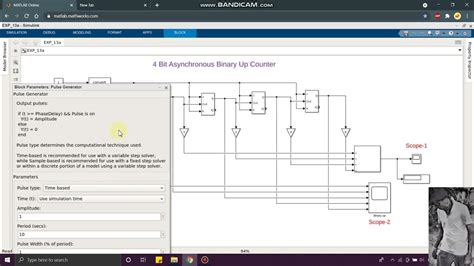 10 Implementing 4 Bit Asynchronous Binary Up Counter Using Simulink Youtube