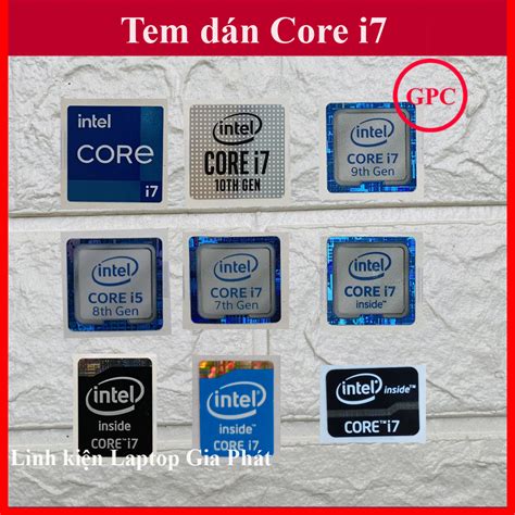 ⚡ Sticker Core I7 Tem DÁn Intel ChÍp ThẾ HỆ Gen2 Gen 3 Gen 4 Gen5 Gen 6 Gen 7 Gen 8 Gen 9 Gen 10