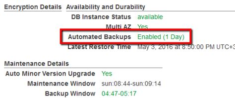 Rds Sufficient Backup Retention Period Trend Micro