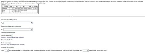 Solved Determine The Null Hypothesis Determine The Chegg