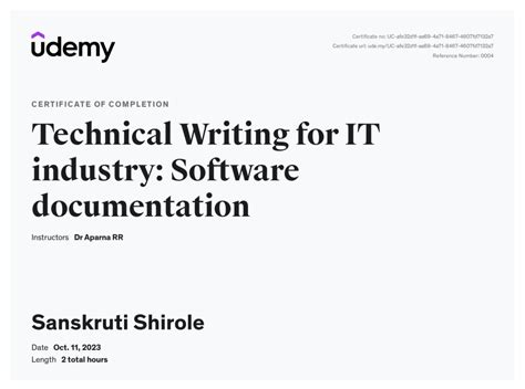 Sanskruti Shirole On Linkedin Udemy Course Completion Certificate