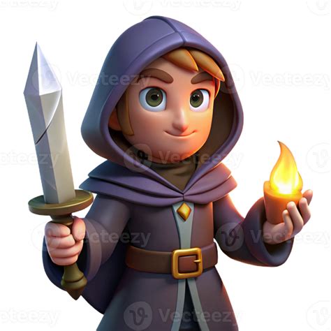 Impressive Contemporary A Cunning Rogue With A Hooded Cloak Holding A
