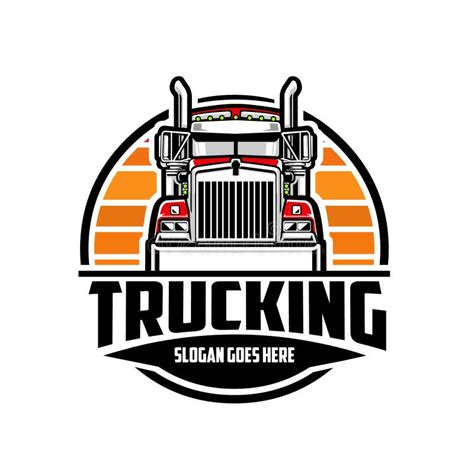 Trucking 18 Wheeler Company Logo Vector Illustration Stock Vector