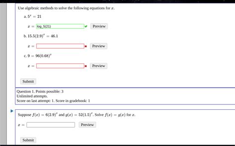 solved use algebraic methods to solve the following