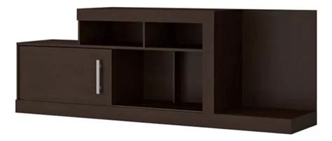 Mesa De Tv 1304 Armable Bert Color Marrón Oscuro Mercadolibre