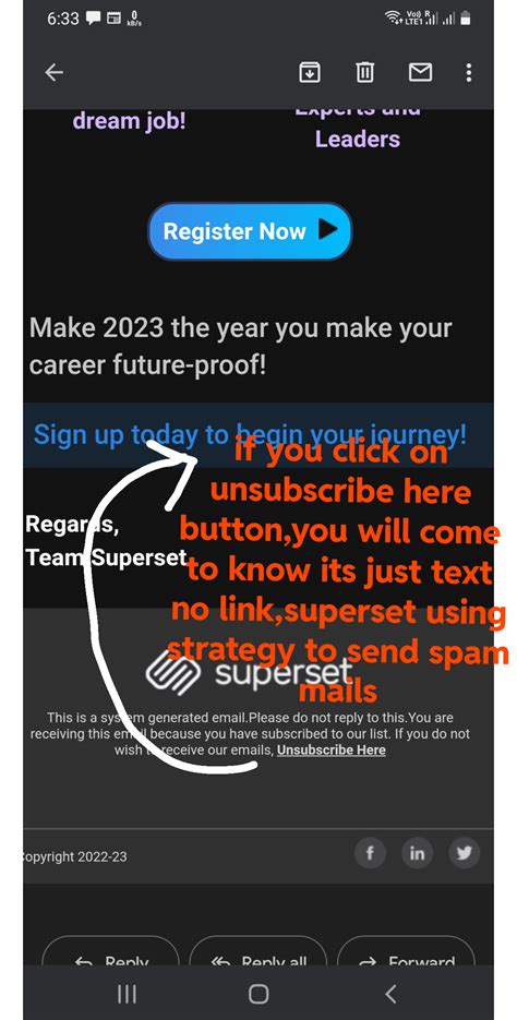 Superset Using Fake Unsubscribe Here Button Rdevelopersindia
