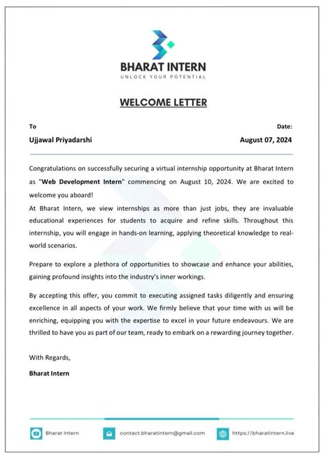 Ujjawal Priyadarshi On Linkedin Internship Webdevelopment Bharatintern Learningandgrowing