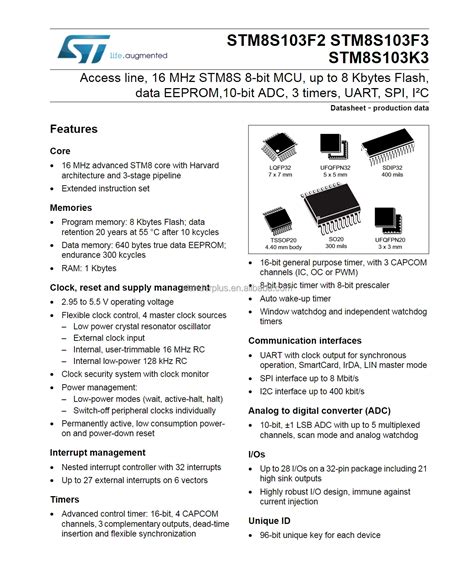 x lander stm8s103f3p6 ic mcu 8bit 8kb flash 20tssop integrated circuit