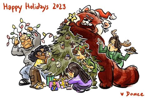 Very Belated Holidays 2023 Drawing From Domee Shi Rpixar