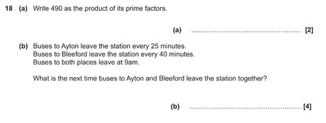 Gcse 9 1 Maths Hcf Lcm Past Paper Questions Pi Academy