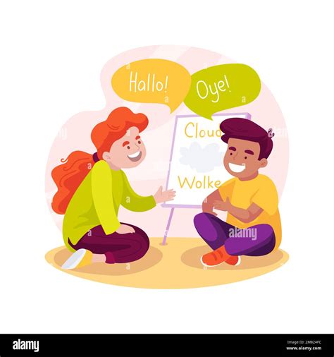 Say Hello In Foreign Language Isolated Cartoon Vector Illustration