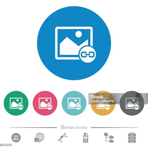 링크 이미지 플랫 라운드 아이콘 고리 사슬에 대한 스톡 벡터 아트 및 기타 이미지 고리 사슬 단순함 미술품 Istock