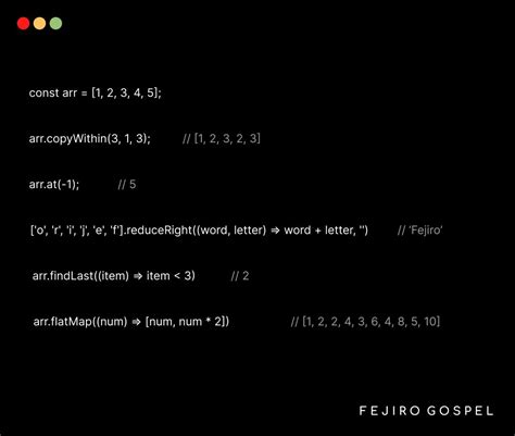 Fejiro Gospel On Linkedin 🤓 Unpopular Array Methods You Probably Should Know About 1