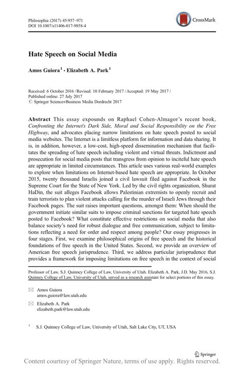 hate speech on social media