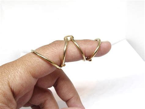 Ss Designs Attached Adjustable Swan Silver Splint Rings Combination