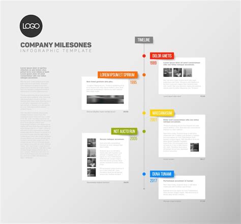 Premium Vector Vector Infographic Timeline Report Template