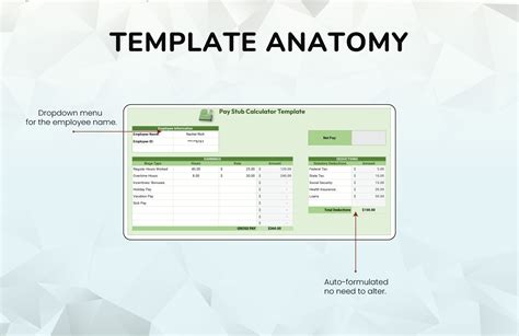 Pay Stub Calculator Template In Excel Google Sheets To Download Template Net