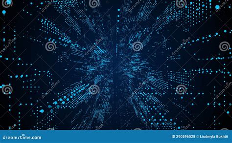 Vector Cyber Futuristic Speed Tunnel Sci Fi Wormhole Matrix