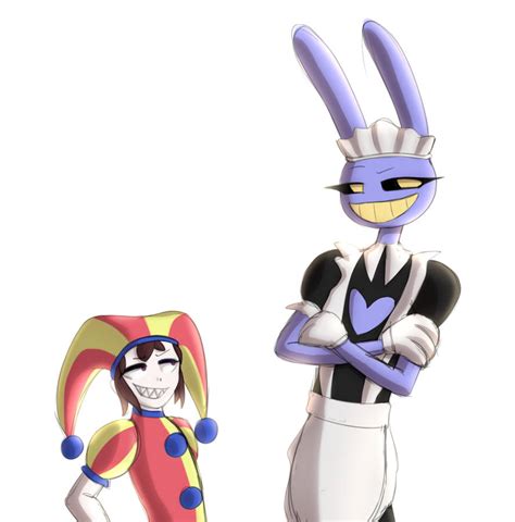 Tadc Maid Jax And Evil Pomni By Roxieartist On Deviantart