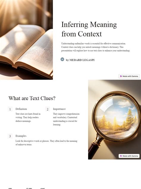 Inferring Meaning From Context Pdf Reading Comprehension Applied