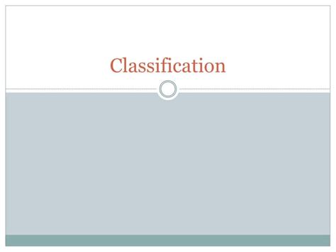 Classification Pptx