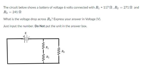 Solved The Circuit Below Shows A Battery Of Voltage Volts Chegg Com