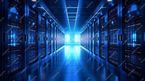 Premium Ai Image Server Room Data Center Backup Mining Hosting Mainframe Farm And Computer